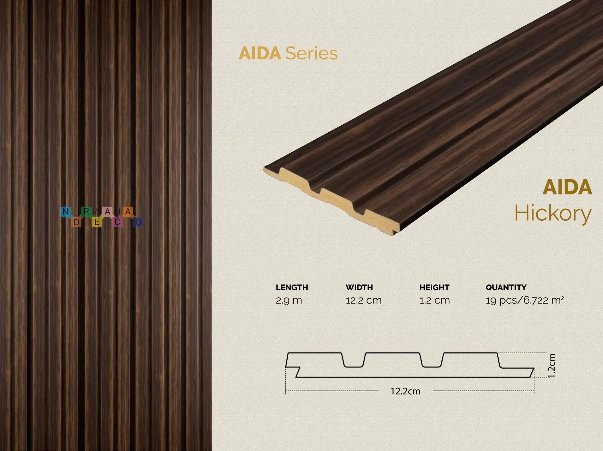 Jual WPC Panel Aida Hickory - Nirwana Deco