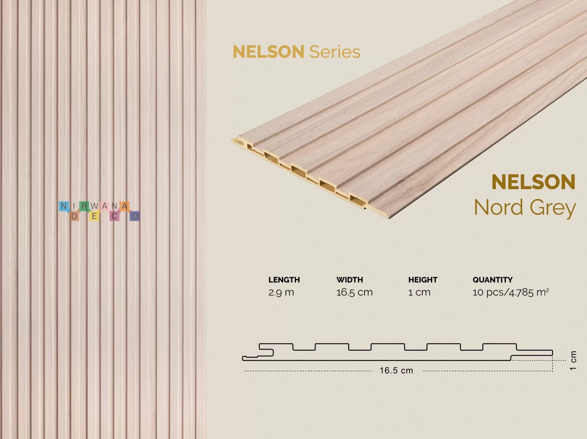 Jual WPC Nelson Nord Grey - Nirwana Deco