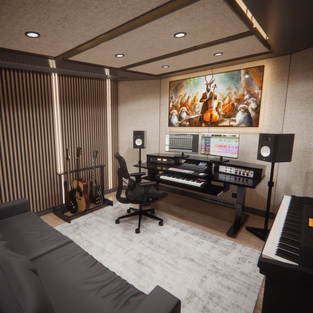 Desain Dekorasi Studio Musik Minimalis - Nirwana Deco